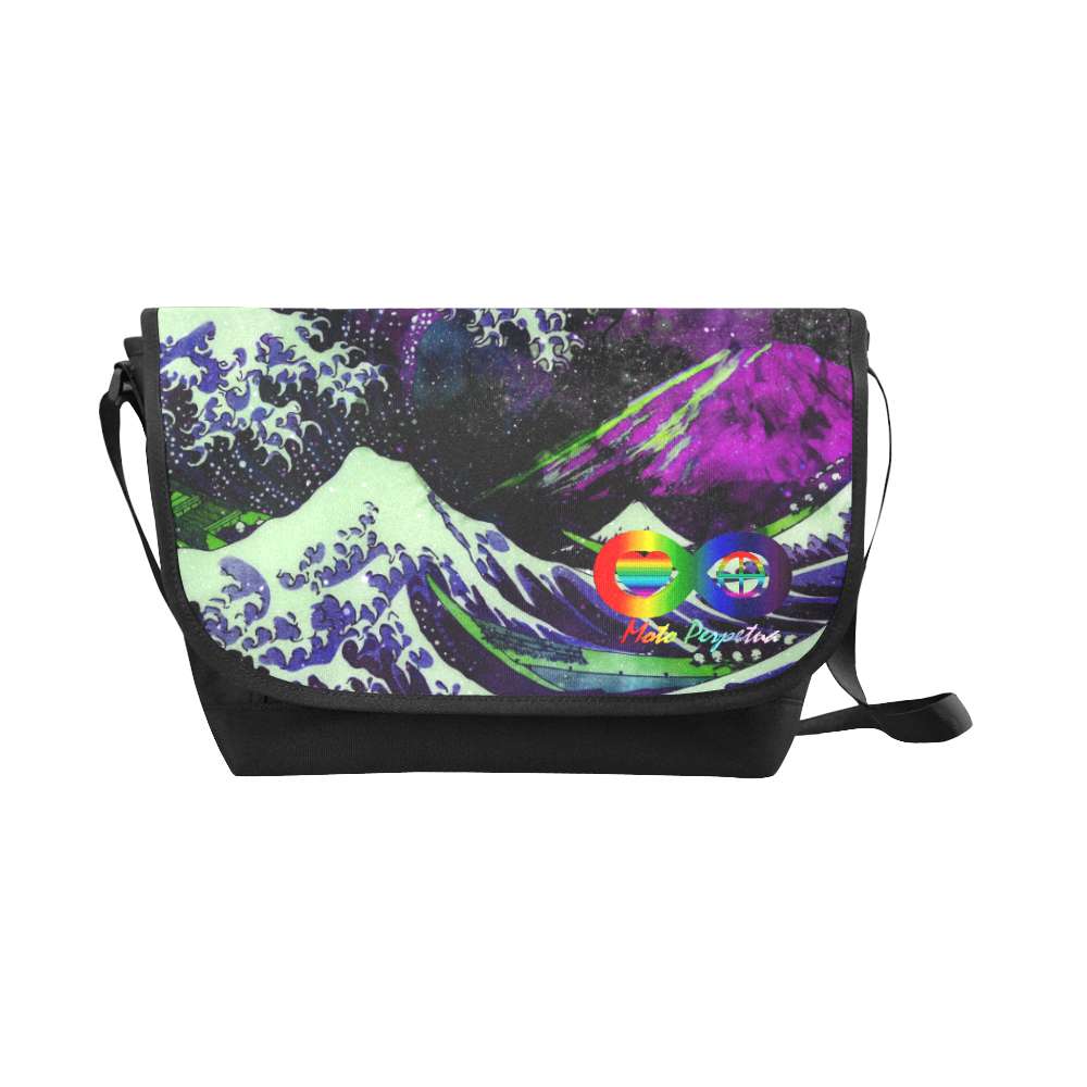 Kanagawa Crash Purple Messenger Bag - Moto Perpetua